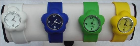 Silicone Slap Watch With Flower Design - Promotional Merchandise