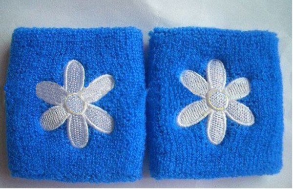 3" X 3" Cotton/Elastic Wristbands - Embroidered - Business Gifts